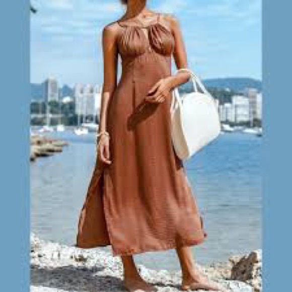 Cupshe | Dresses | Cupshe Rust Colored Slip Dress | Poshmark